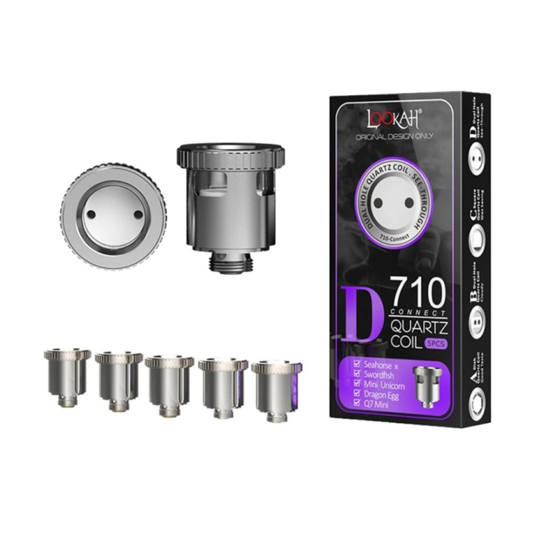 Lookah 710 Coils Type D See-Through: Best Flavor 5x Pack